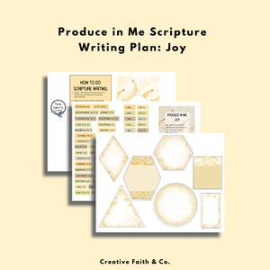 Scripture Writing Plan - Fruit of the Spirit: JOY - Bible Journaling ...