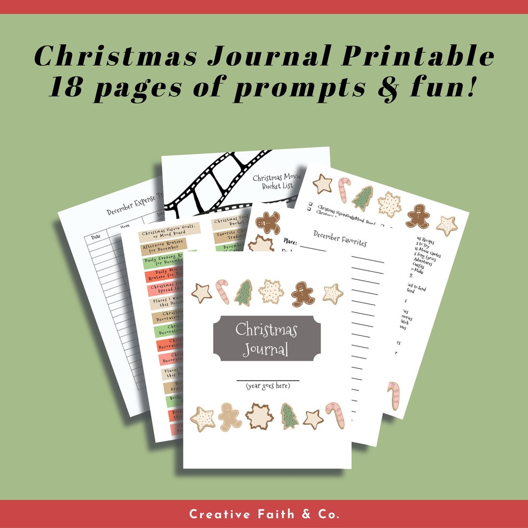 Christmas Guided Journal Printable | Holiday Printable Planner - Etsy