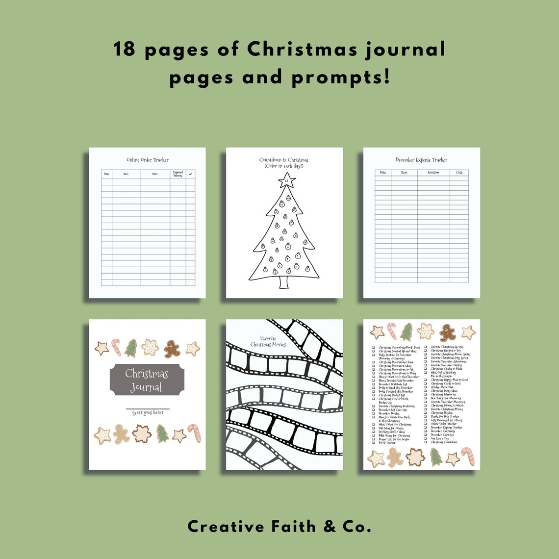 Christmas Guided Journal Printable Holiday Printable Planner - Etsy