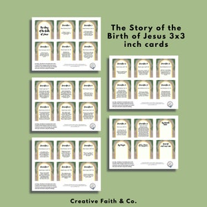 The Birth of Jesus Printable Verse Cards Advent Scripture Reading Plan ...