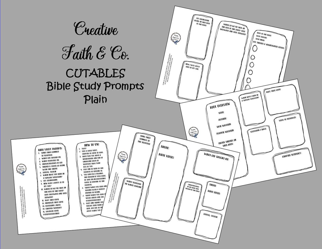 How to Study the Bible - Plain Bible Journaling Prompts Printable ...