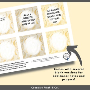 Fruit of the Spirit JOY Printable Verse Cards 3x3 Inches | Produce in ...