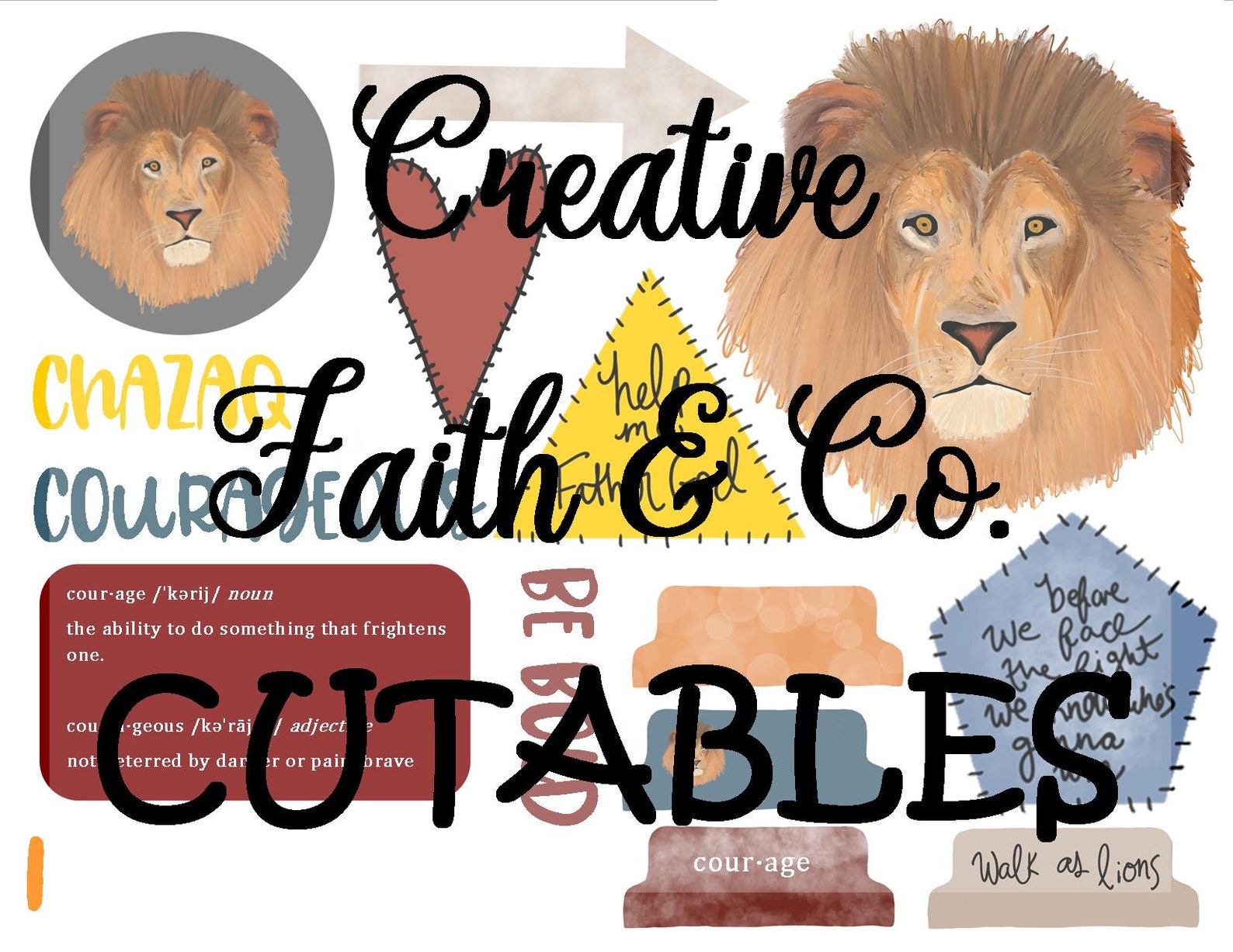 Bible Journaling Printable Devotion Kit Courageous creative | Etsy
