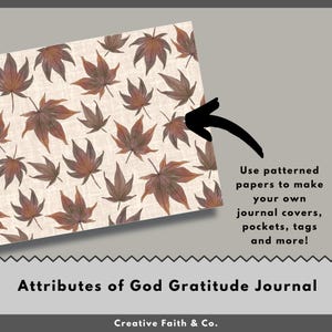 Gratitude Journal Printable: Attributes of God (creative Faith Cutables ...