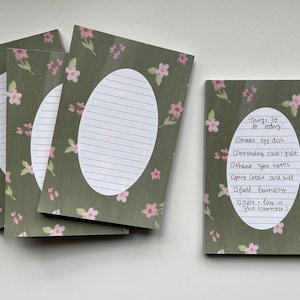 Floral Notepad - Spring Notepad - Memo Pad - to Do List Notepad ...
