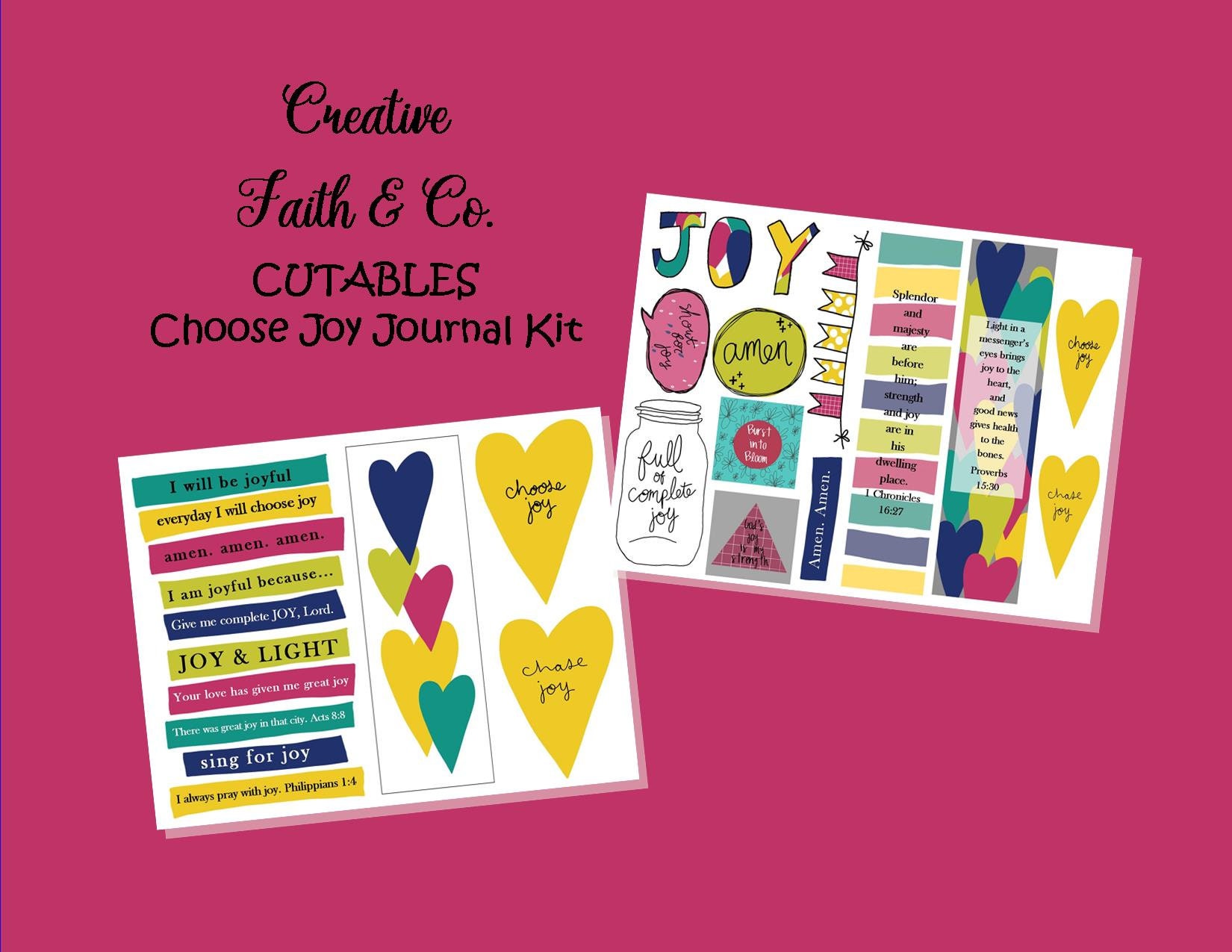 Bible Journaling Printable Devotion Journal Kit Choose Joy | Etsy