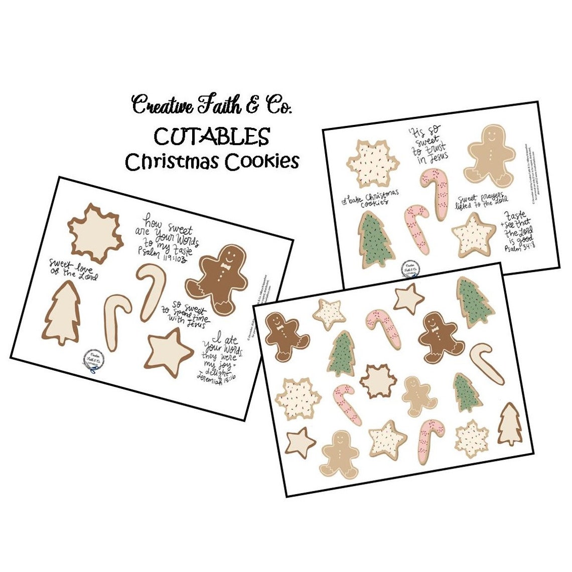 Bible Journaling Printable Kit - Christmas Cookies (creative Faith ...