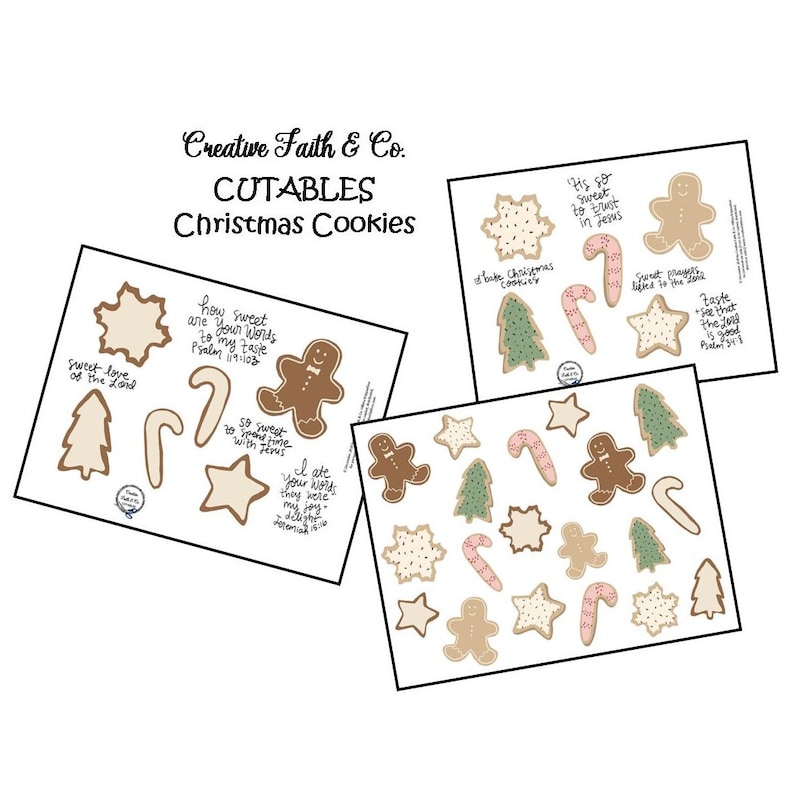 Bible Journaling Printable Kit - Christmas Cookies (creative Faith ...