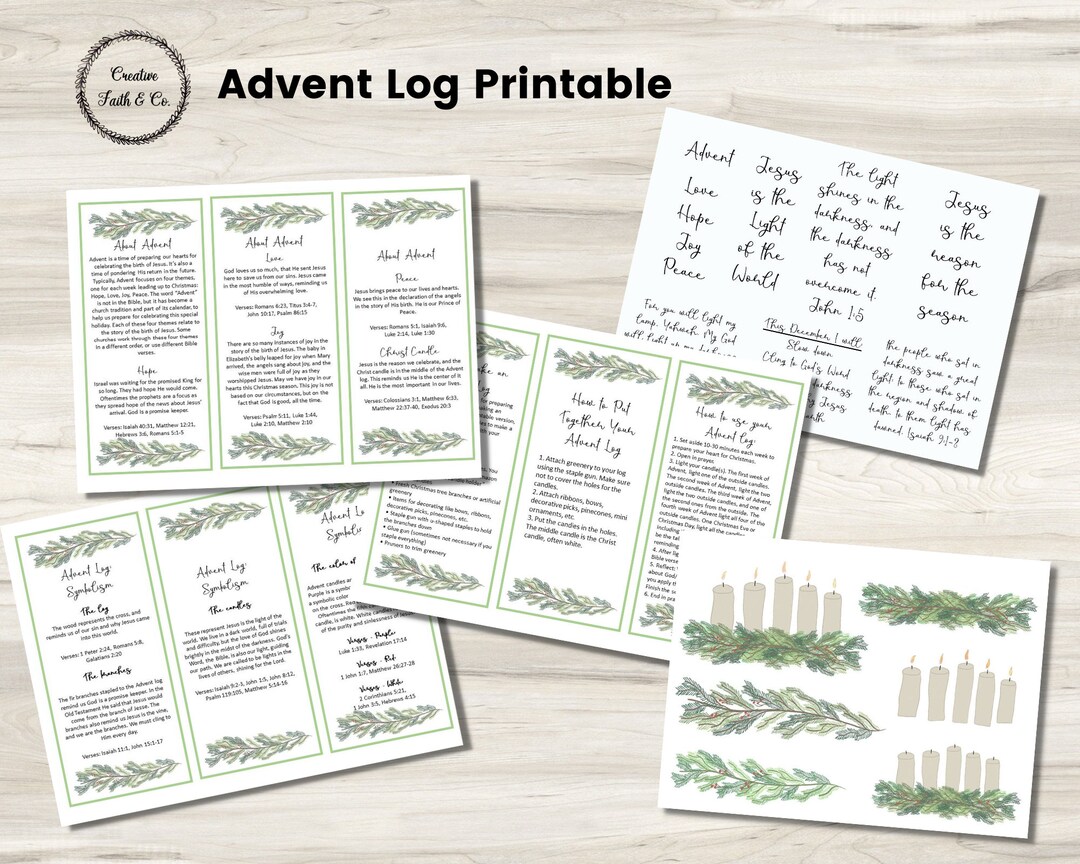 Advent Log Family Tradition - Bible Journaling Printable (creative ...