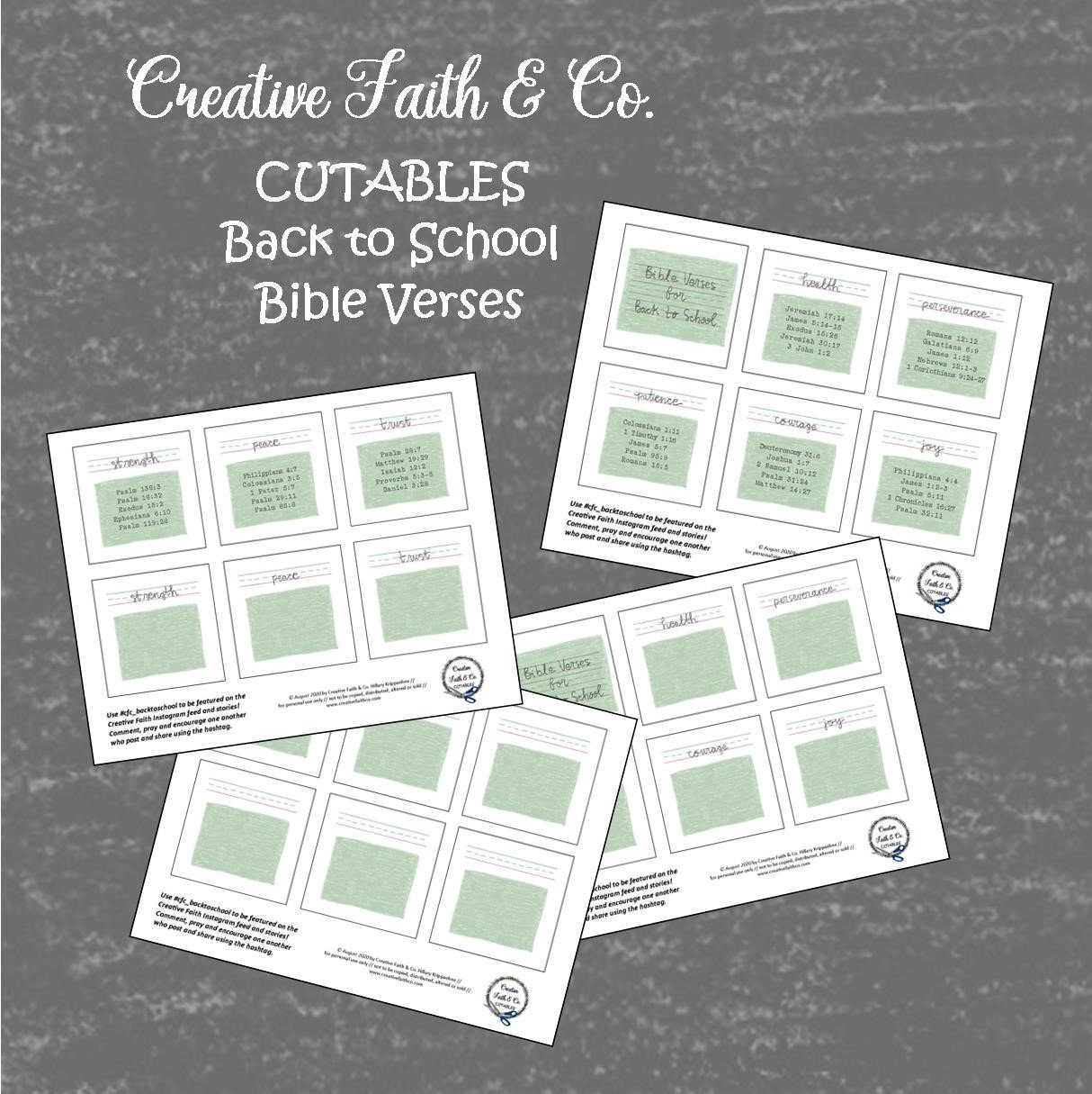 Bible Journaling Printable Back to School Bible Verses - Etsy