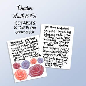 Bible Journaling Printable - 40 Day Printable Prayer Journal - Lent ...