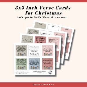 Gifts of Advent Printable Verse Cards 3x3 Inches (creative Faith ...