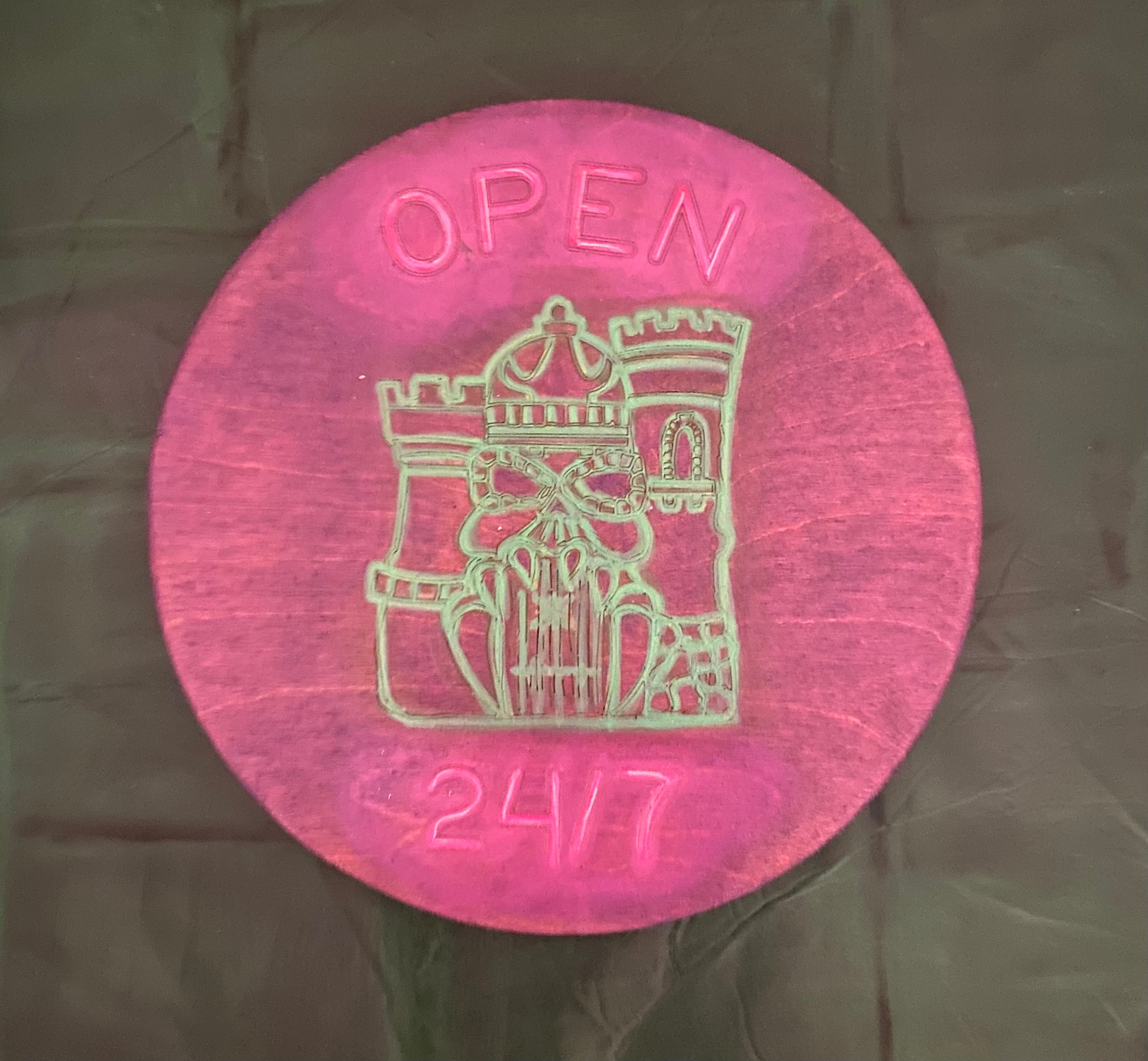 Motu Inspired Wood Sign Castle Grayskull Open 24/7 Wood Wal - Etsy