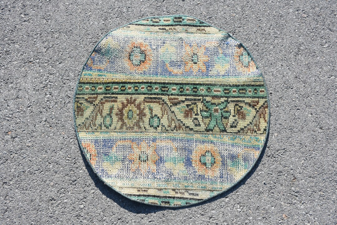 2.2x2.2 Ft Small Rugs, Rugs for Gift, Anatolian Rug, Vintage Rug ...