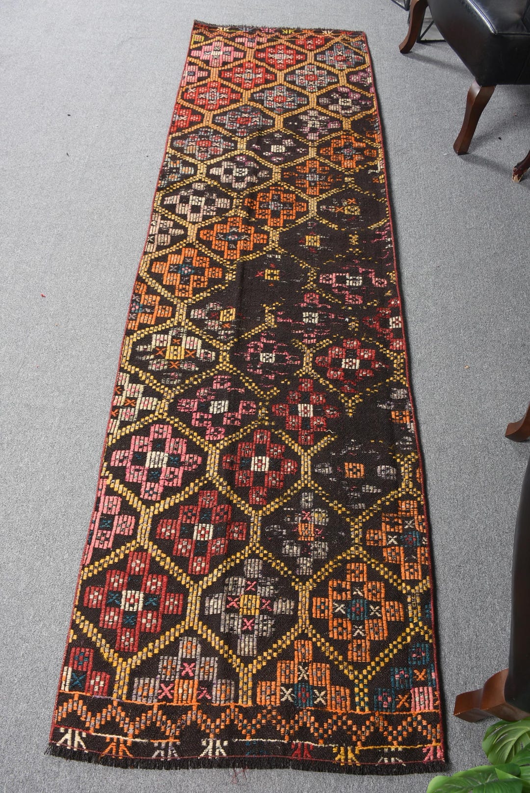 Runner Kilim, Vintage Kilim, Turkish Kilim, Embroidered Anatolian Kilim ...