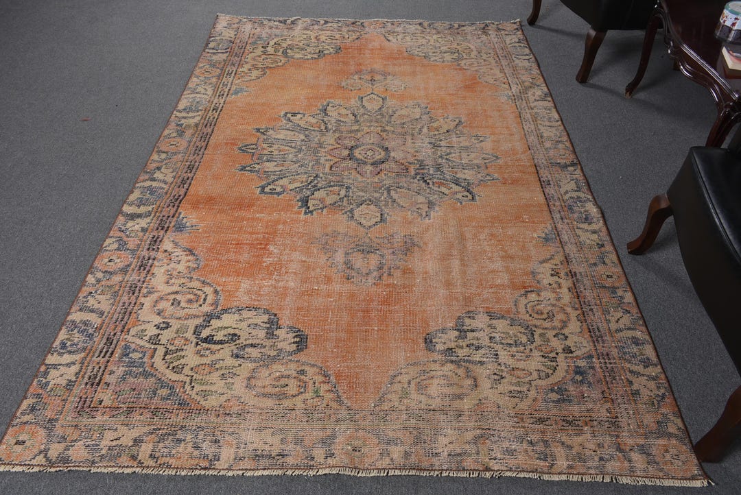 Turkish Rug, Vintage Rug, 5x8 Large Rugs, Faded Anatolian Rug, Rugs for ...