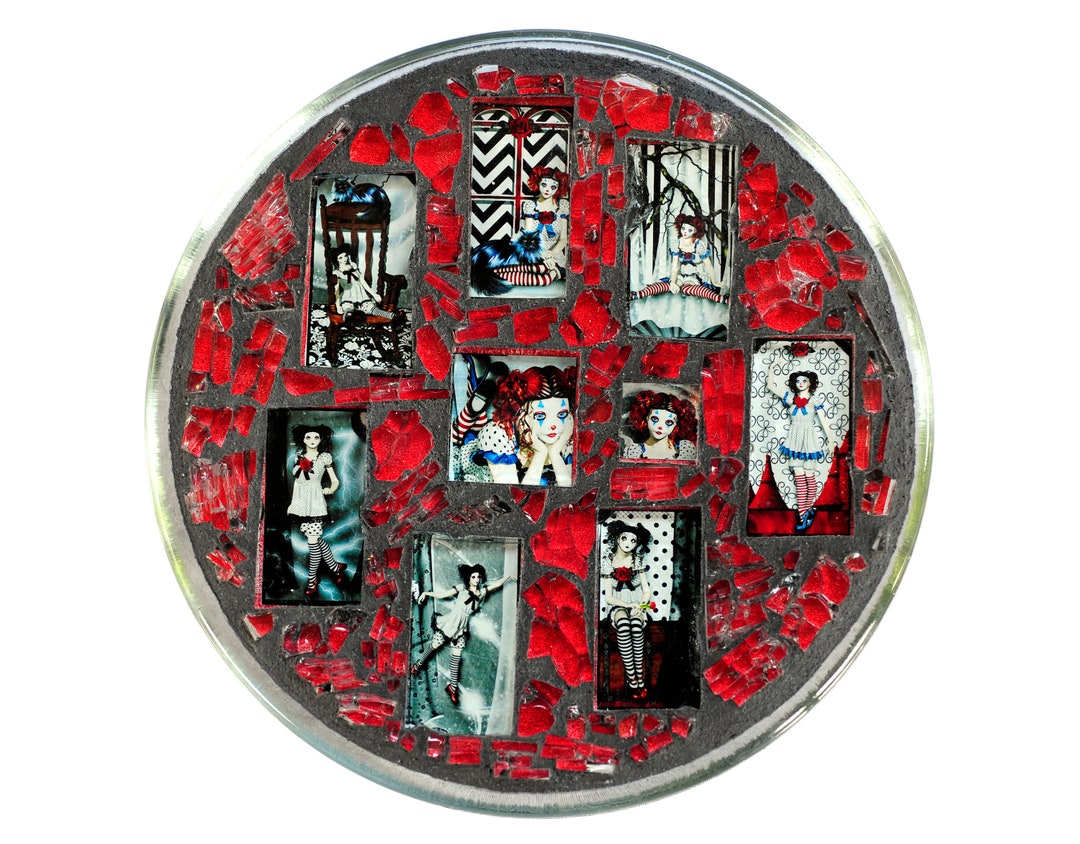 Goth Clown Girl Circular Trivet - Creepy Gothic - Etsy