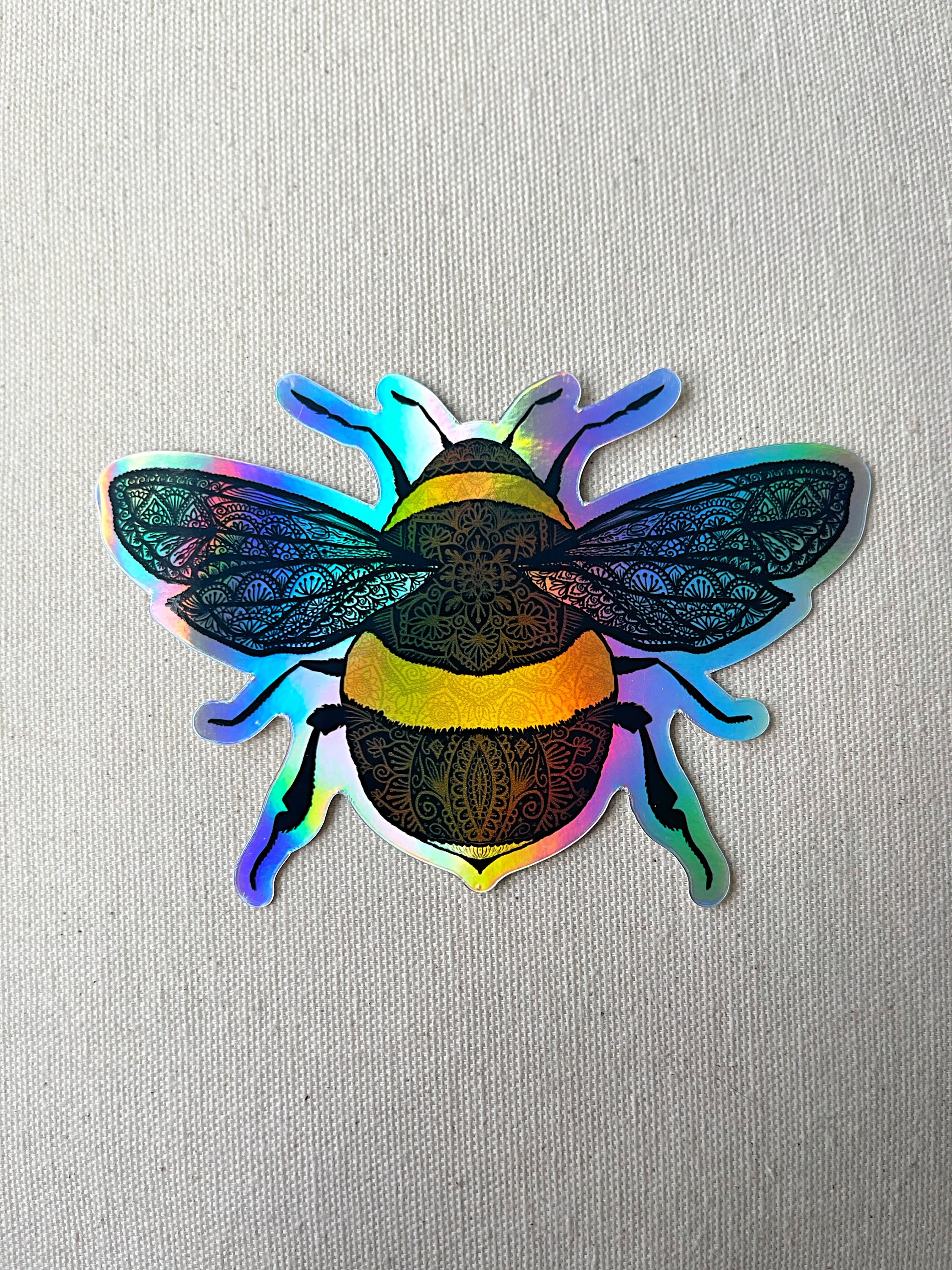 Holographic Bumblebee Sticker bee - Etsy