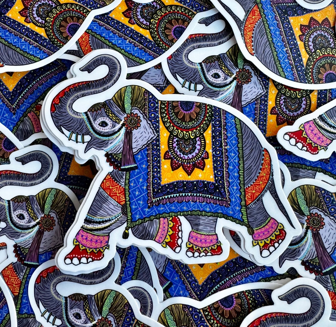 Beautiful Rajasthani Style Elephant Sticker - Etsy
