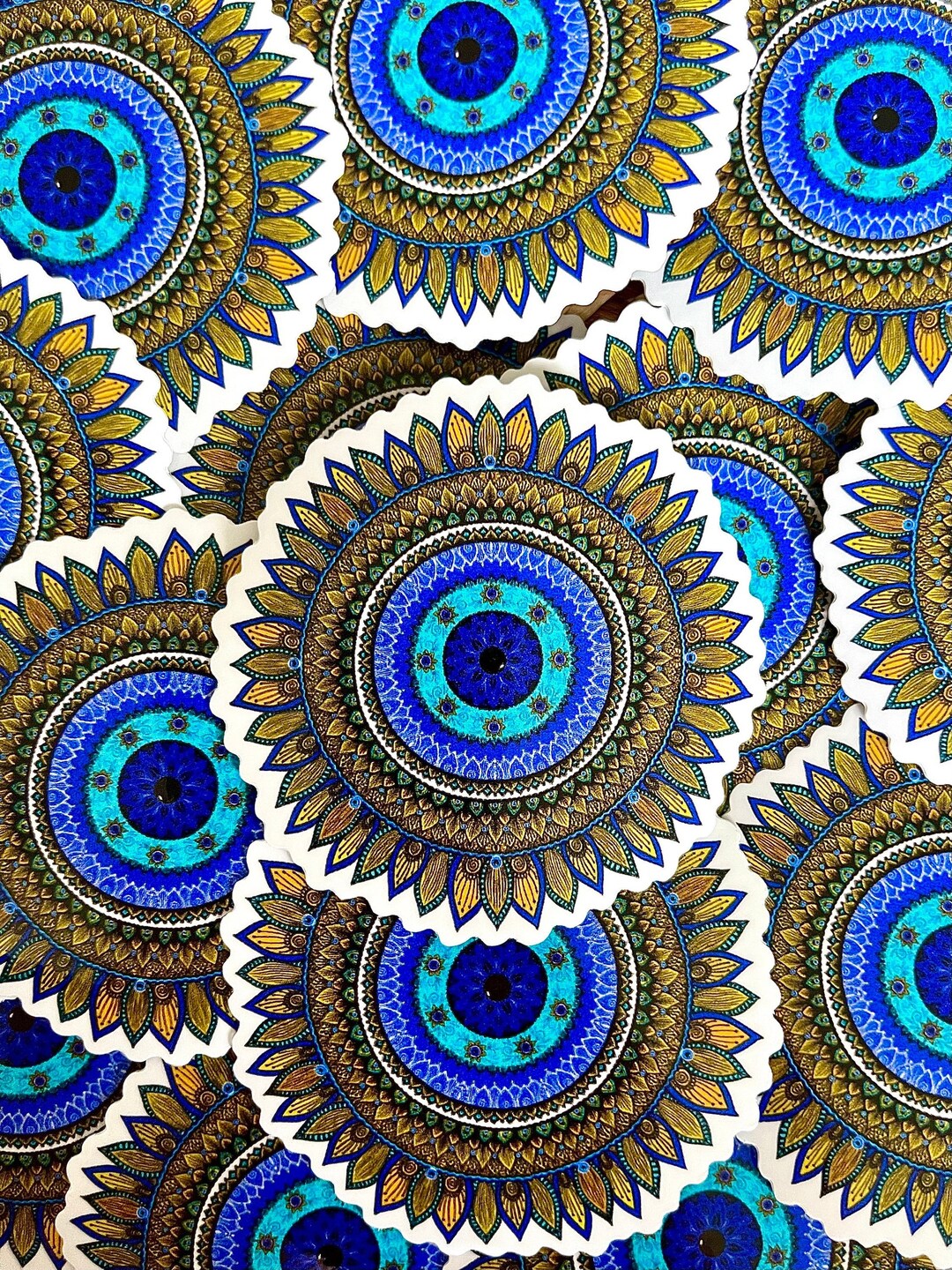 Evil Eye Sunflower Sticker - Etsy