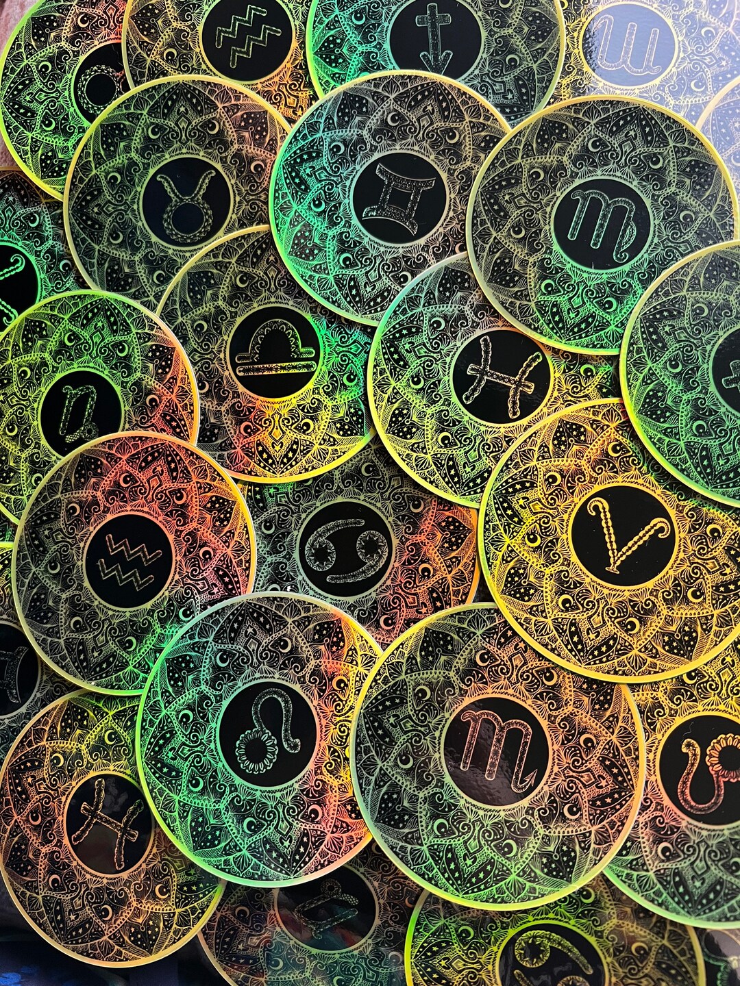 Holographic Zodiac Stickers | Horoscope| Astrological Sign Sticker - Etsy