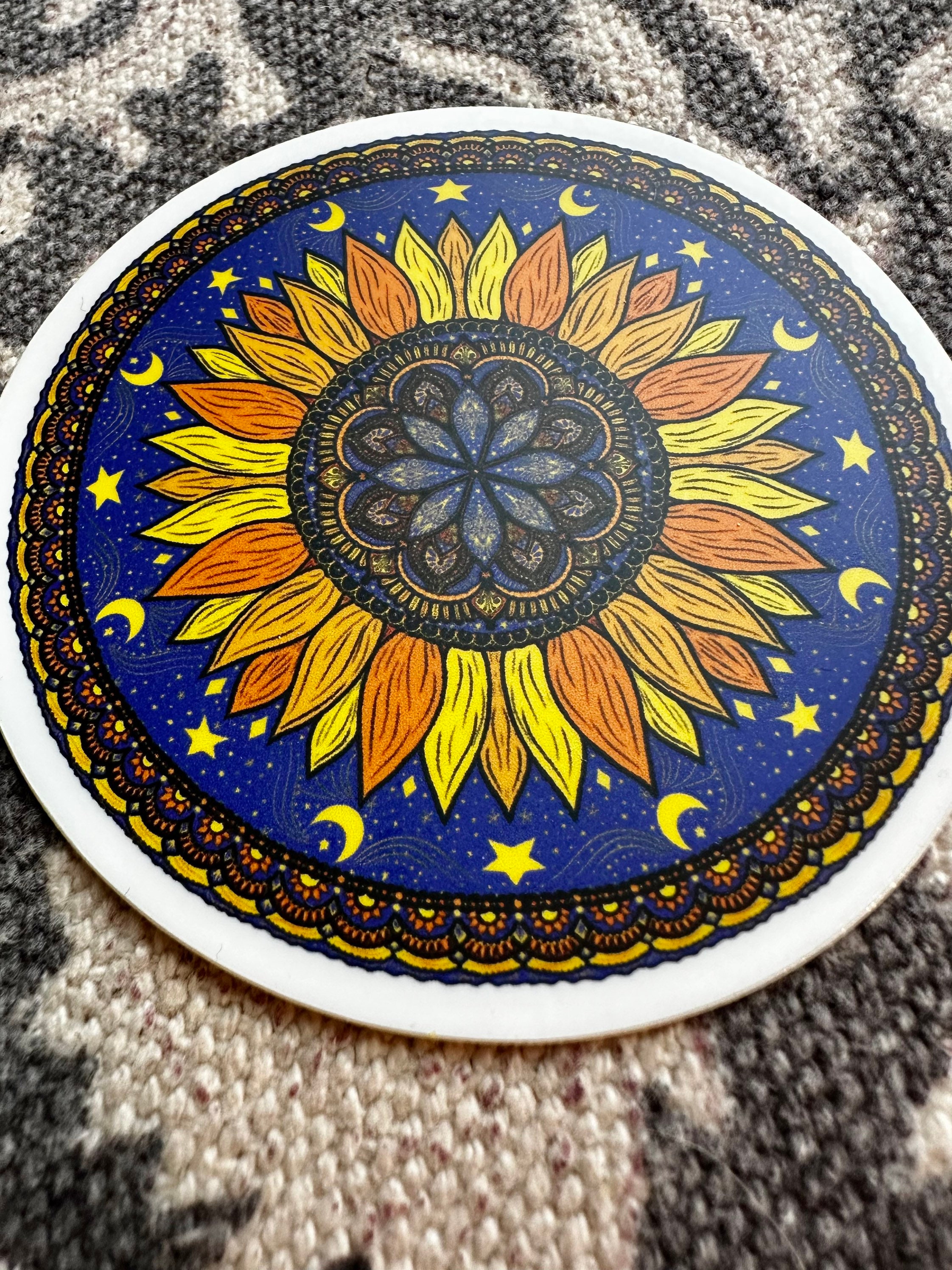 Mini Celestial Sunflower Sticker - Etsy