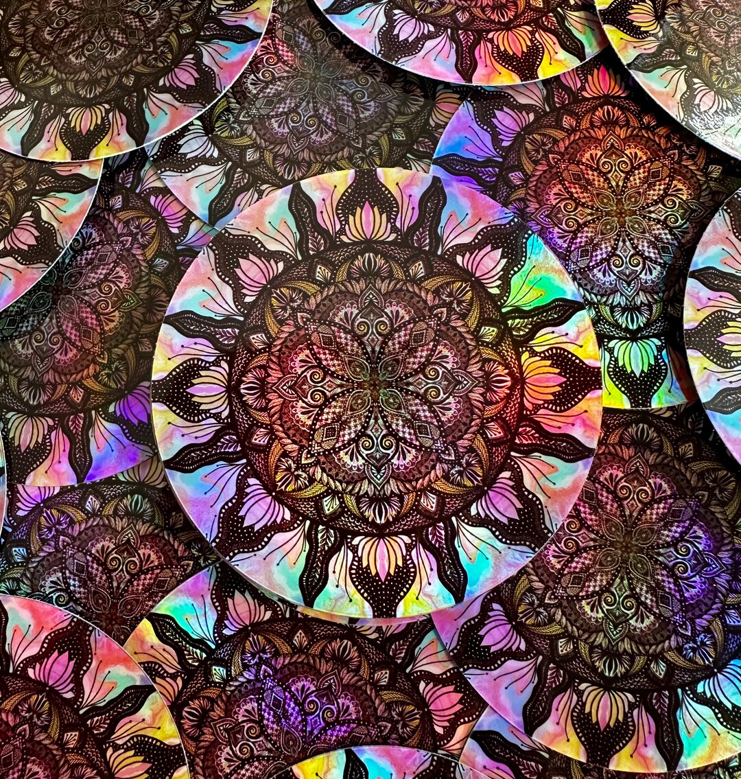 Groovy Holographic Tie Dye Sticker - Etsy