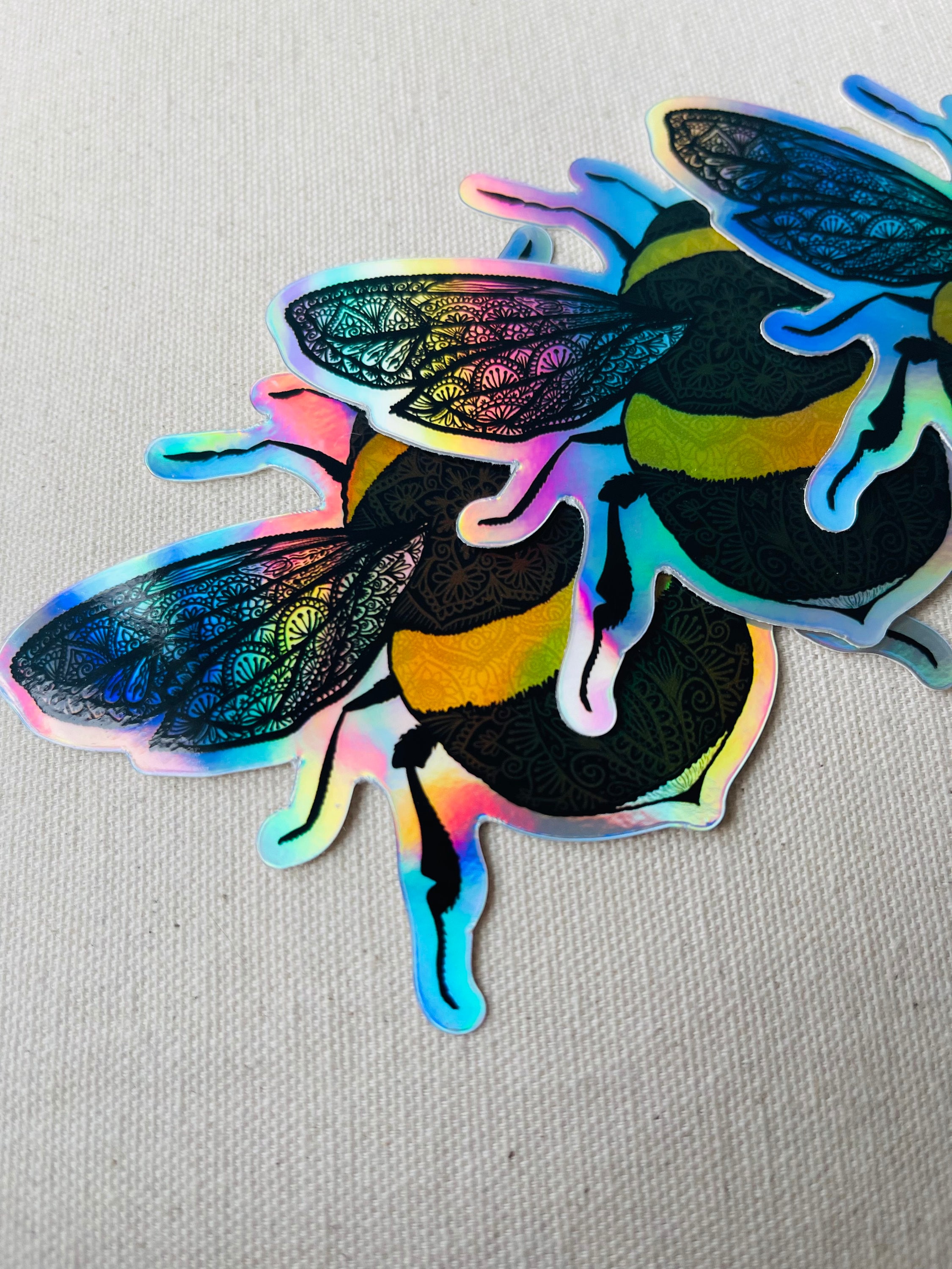 Holographic Bumblebee Sticker bee - Etsy
