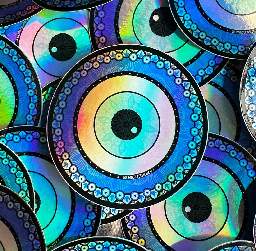 Evil Eye Sticker- Holographic Evil Eye Protection* Weatherproof*high ...