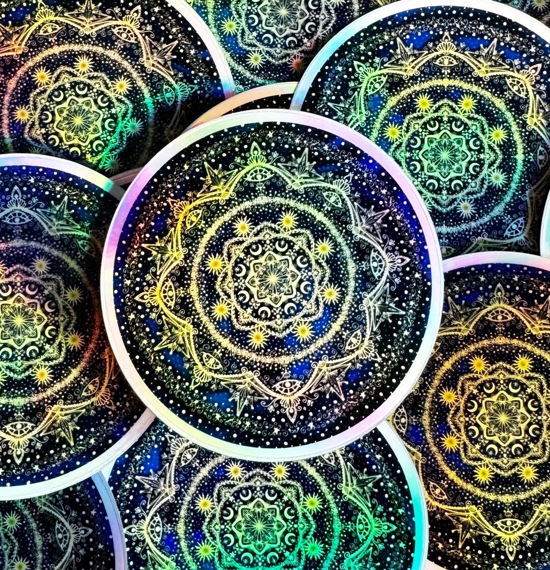 Mini Celestial Stars Holographic Sticker - Etsy