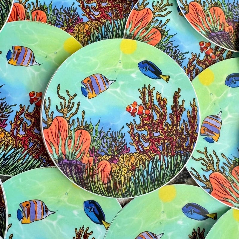 Ocean Sticker - Etsy