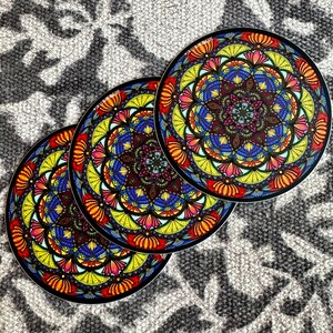 Beautiful Bright Rainbow Colored Mandala Sticker - Etsy