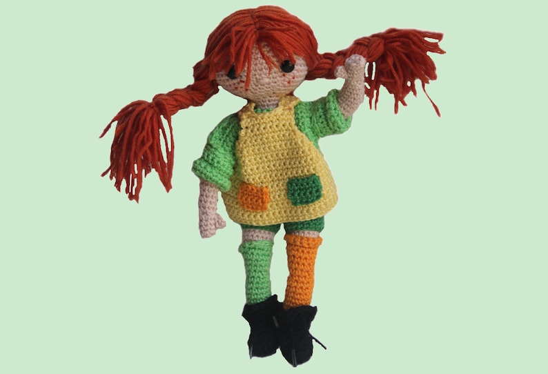 Pippi Longstocking Crochet doll Pattern | Etsy
