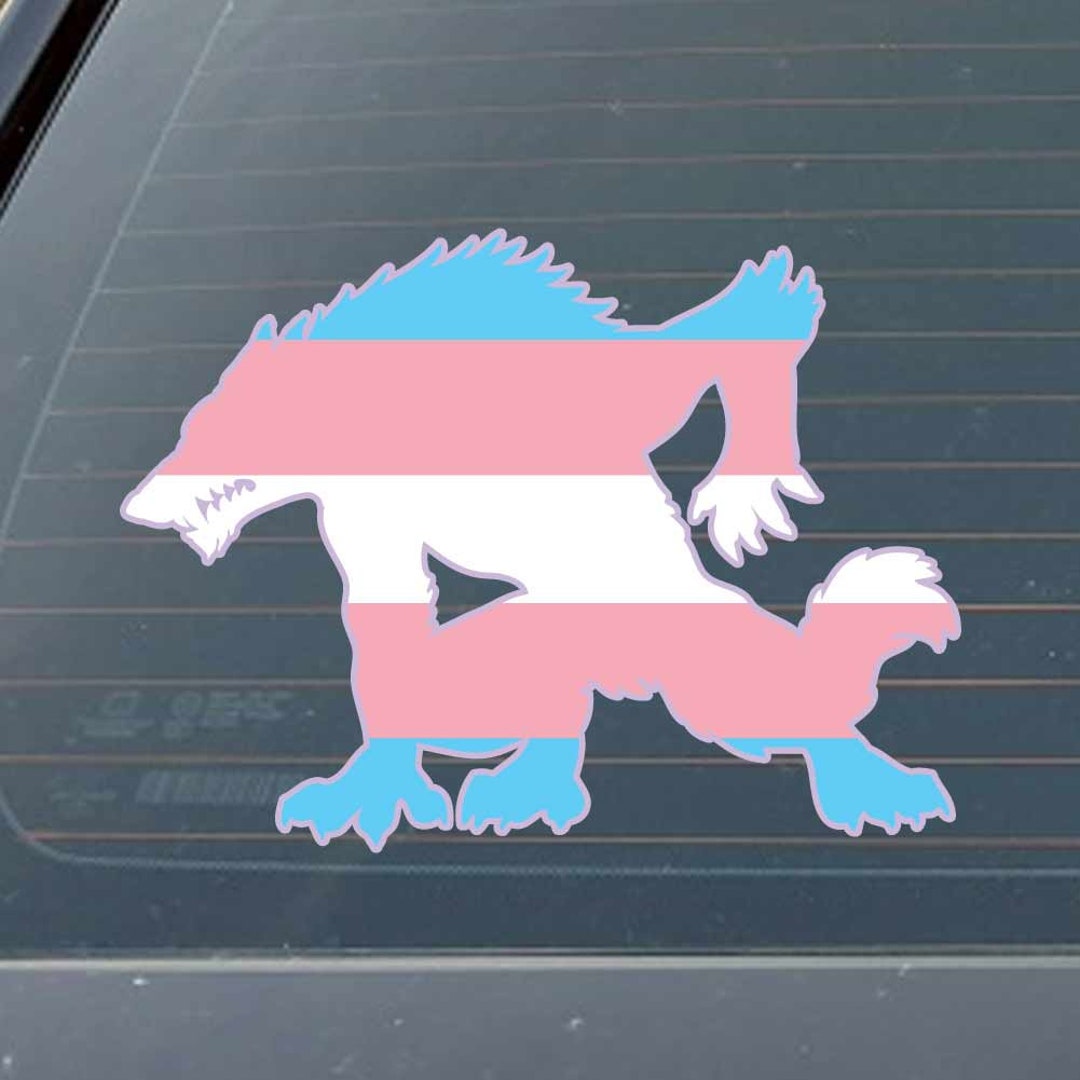 Transgender Werewolf, Therian Silhouette LGBTQIA+ Pride - Furry Fandom ...