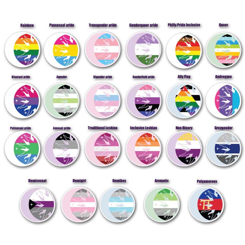 LGBT Pride Sun and Moon Many Pride Flags Available - Etsy