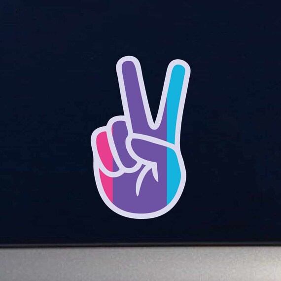 Peace Sign Hand Emoji Androgyne Flag LGBTQ Pride Indoor | Etsy