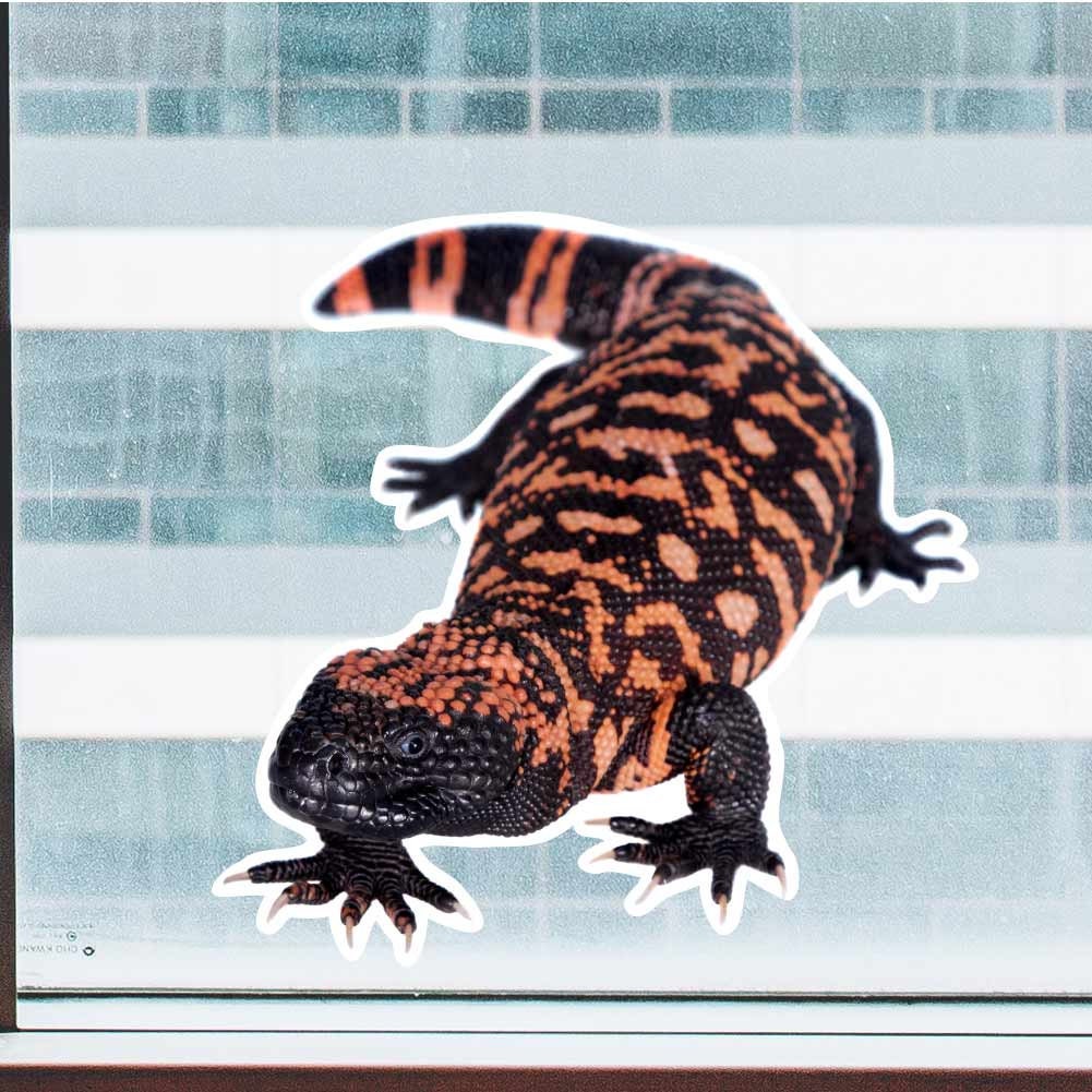Gila Monster Walking Full Color Static Window Cling - Etsy
