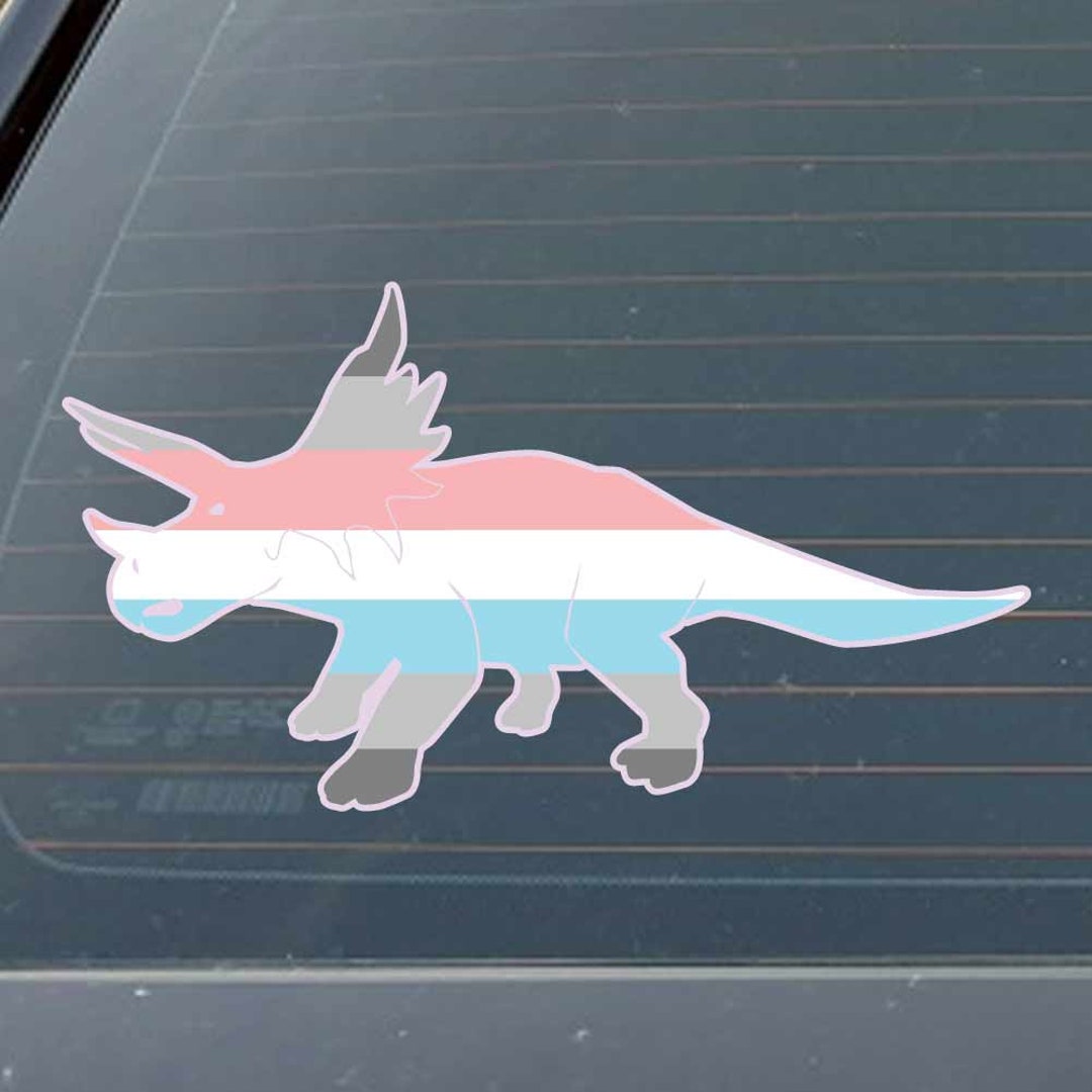 Triceratops, Trike Demiflux Flag - LGBTQ+ Pride - Indoor Outdoor Vinyl ...