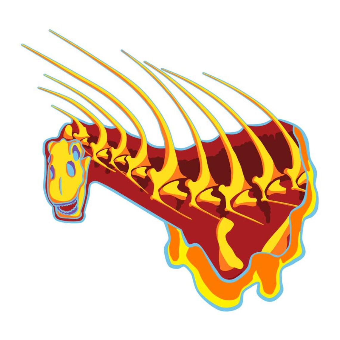 Bajadasaurus Skeleton With Goo Drips Multiple Colors Vinyl - Etsy