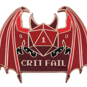 Nat 20 [natural 20] and Crit Fail [nat 1] Critical Hit Gaming Dice Roll ...