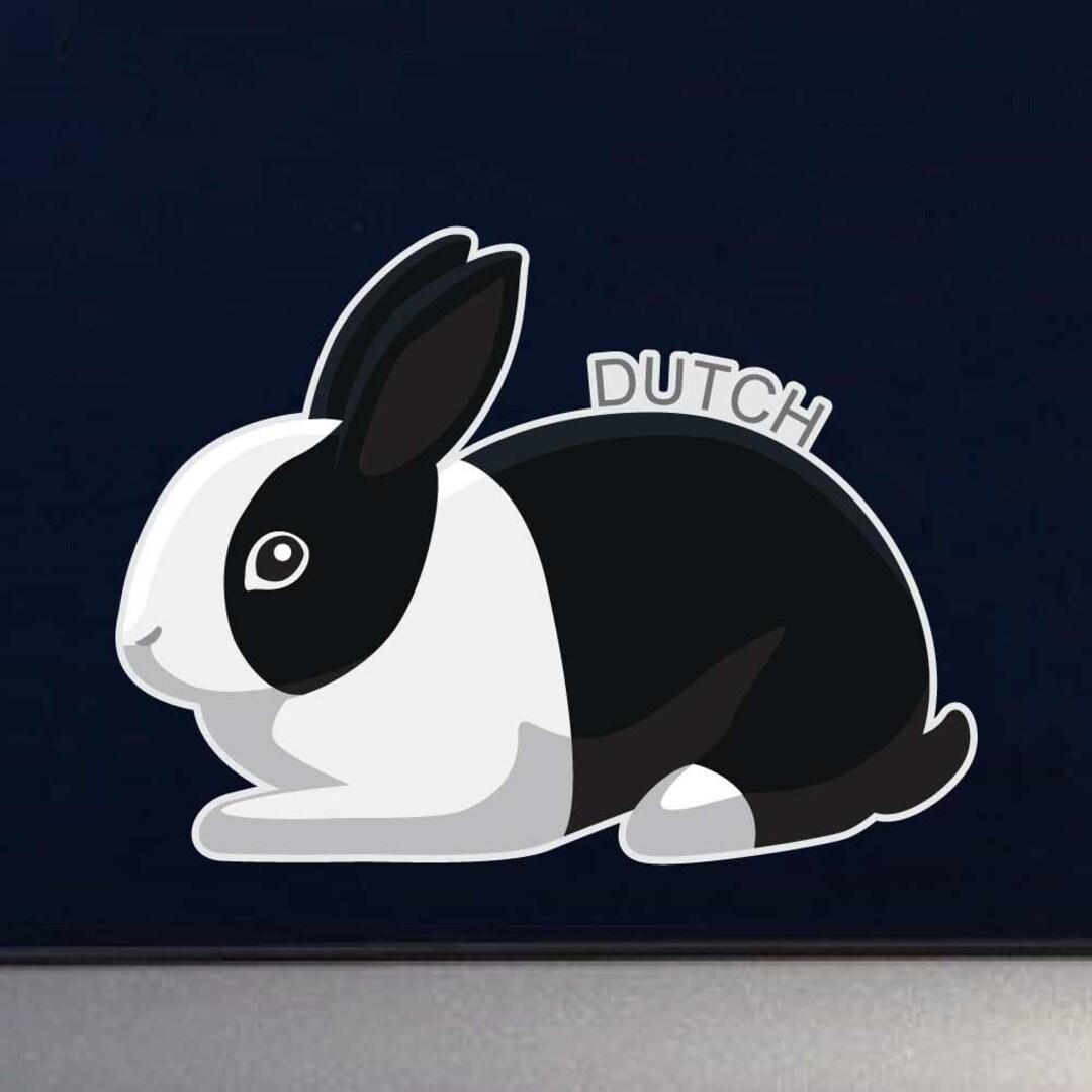 Dutch Rabbit - Indoor Outdoor Vinyl Decal - Etsy