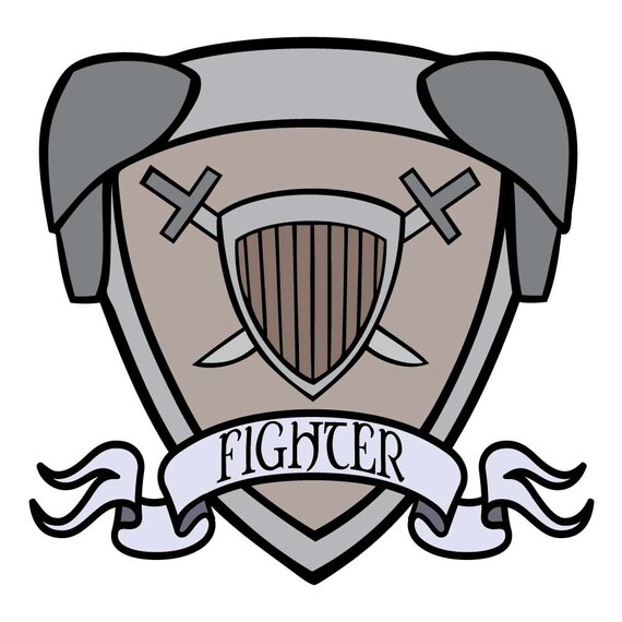 Fighter Class Shield Full Color Decal for Any Flat Surface | Etsy