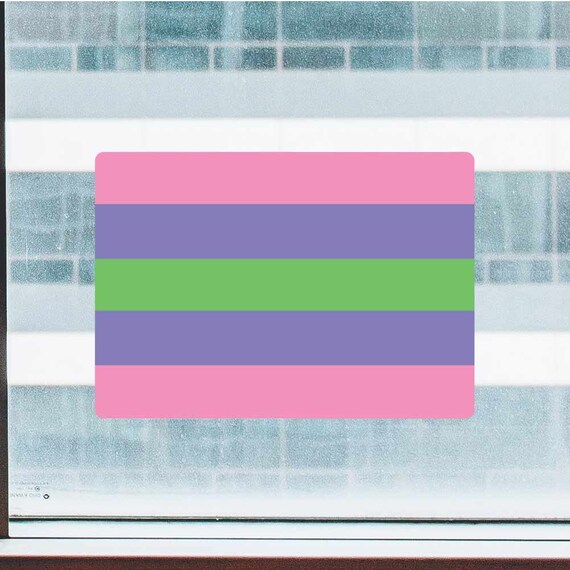 Trigender Flag LGBTQIA Pride Flag Full Color Static Window - Etsy
