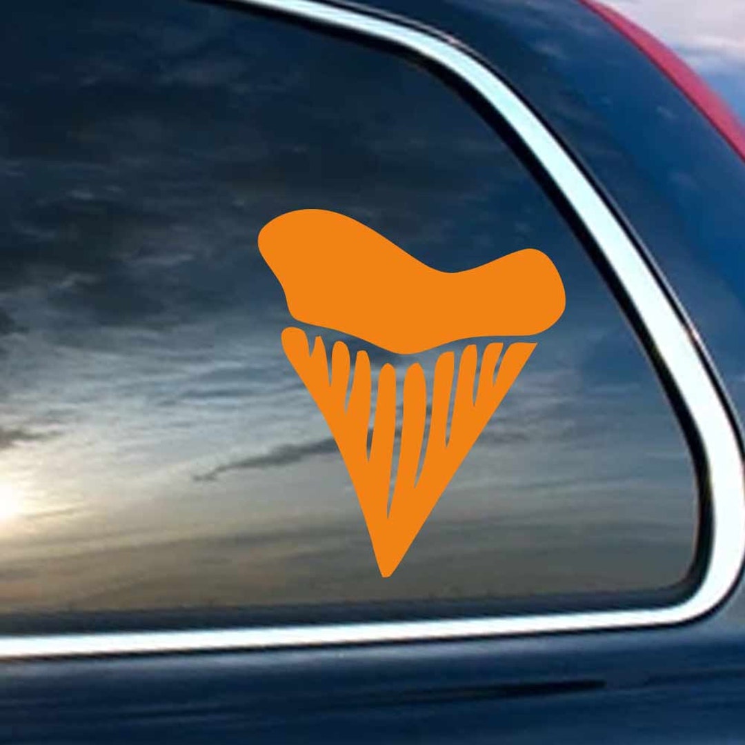 Shark Tooth Version 7 - Indoor Outdoor Vinyl Decal - Multiple Colors ...
