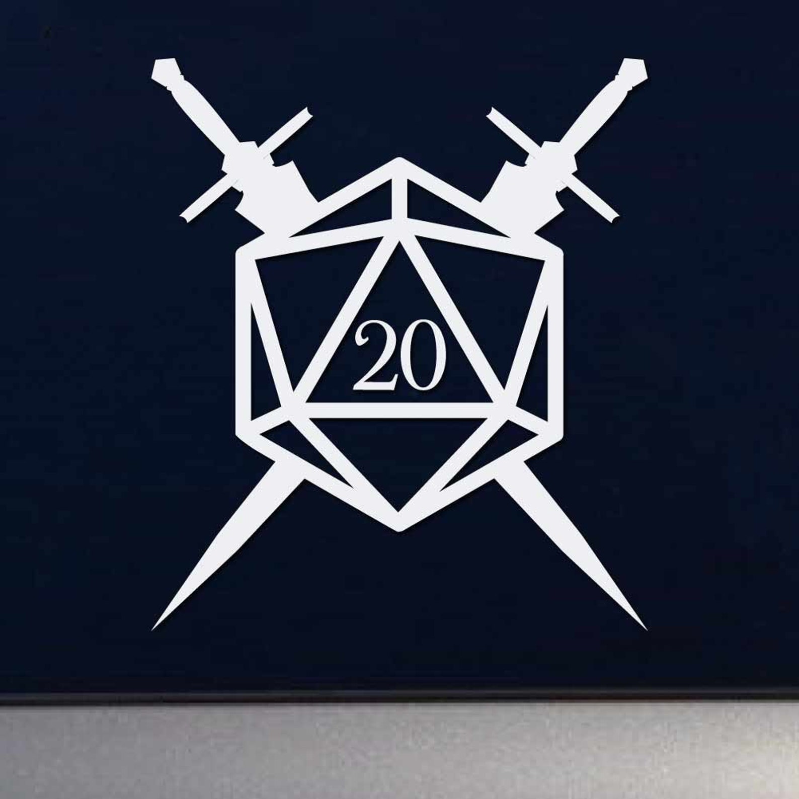 Nat 20 D20 Crossed Swords Table Top Rpg DND Themed Indoor - Etsy