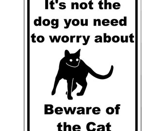 Caution Cat Sign - Etsy