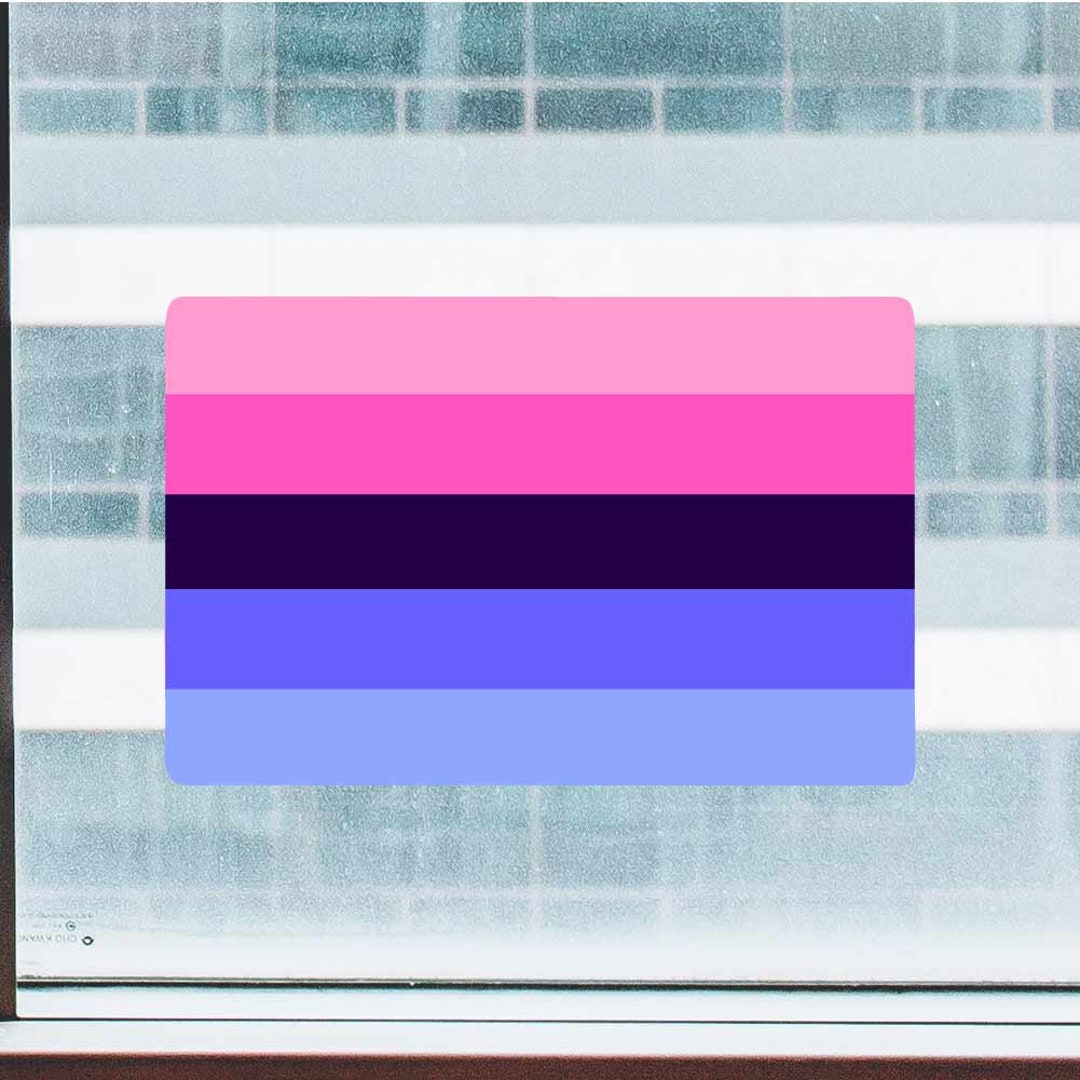 Omnisexual Flag, LGBTQIA+ Pride Flag - Full Color Static Window Cling ...