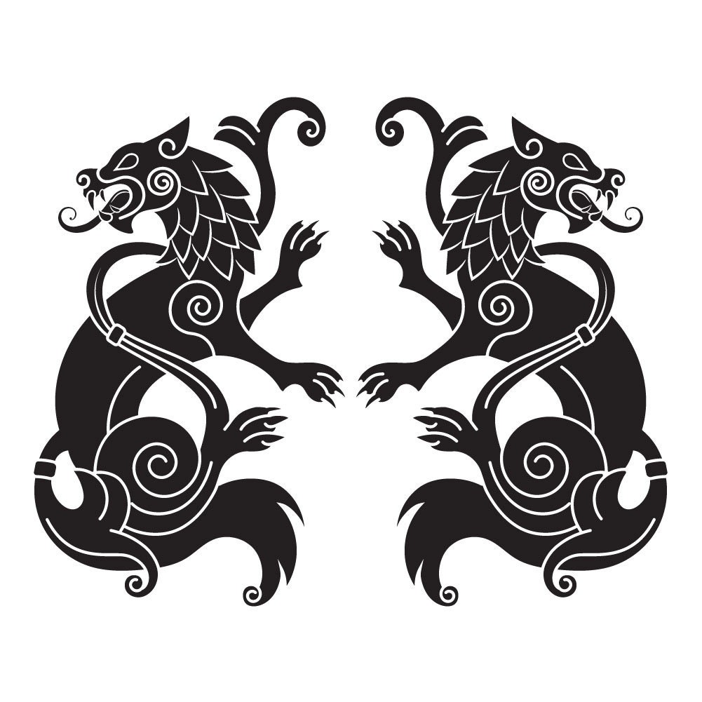 Celtic Knot Wolves Vinyl Indoor Outdoor Decal | Etsy