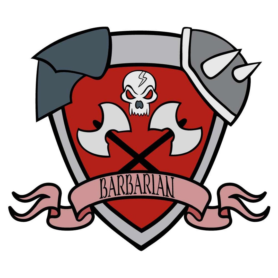 Barbarian Class Shield Full Color Decal for Any Flat Surface - Etsy