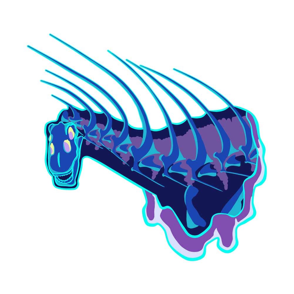 Bajadasaurus Skeleton With Goo Drips Multiple Colors Vinyl | Etsy